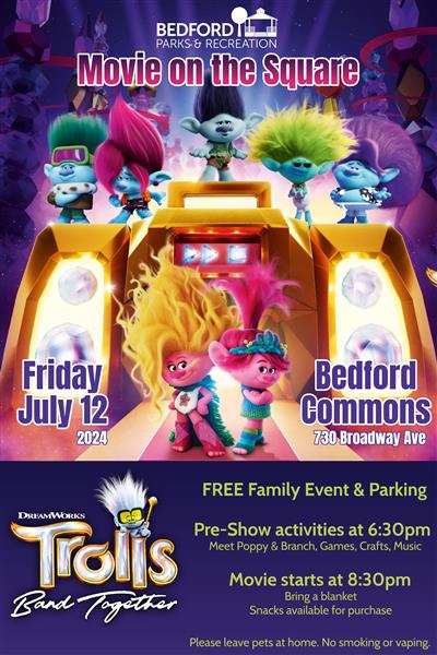 Bedford Parks & Recreation Department: Family Movie on the Square